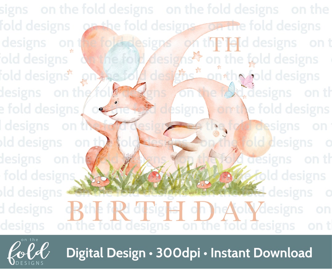 Fox and Rabbit, Png Download, Transparent Background, 6th Birthday ...