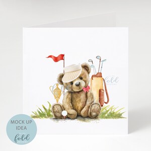 Teddy Golf Clipart, Hole in One, Golf Club, Golf Course, Sublimation ...