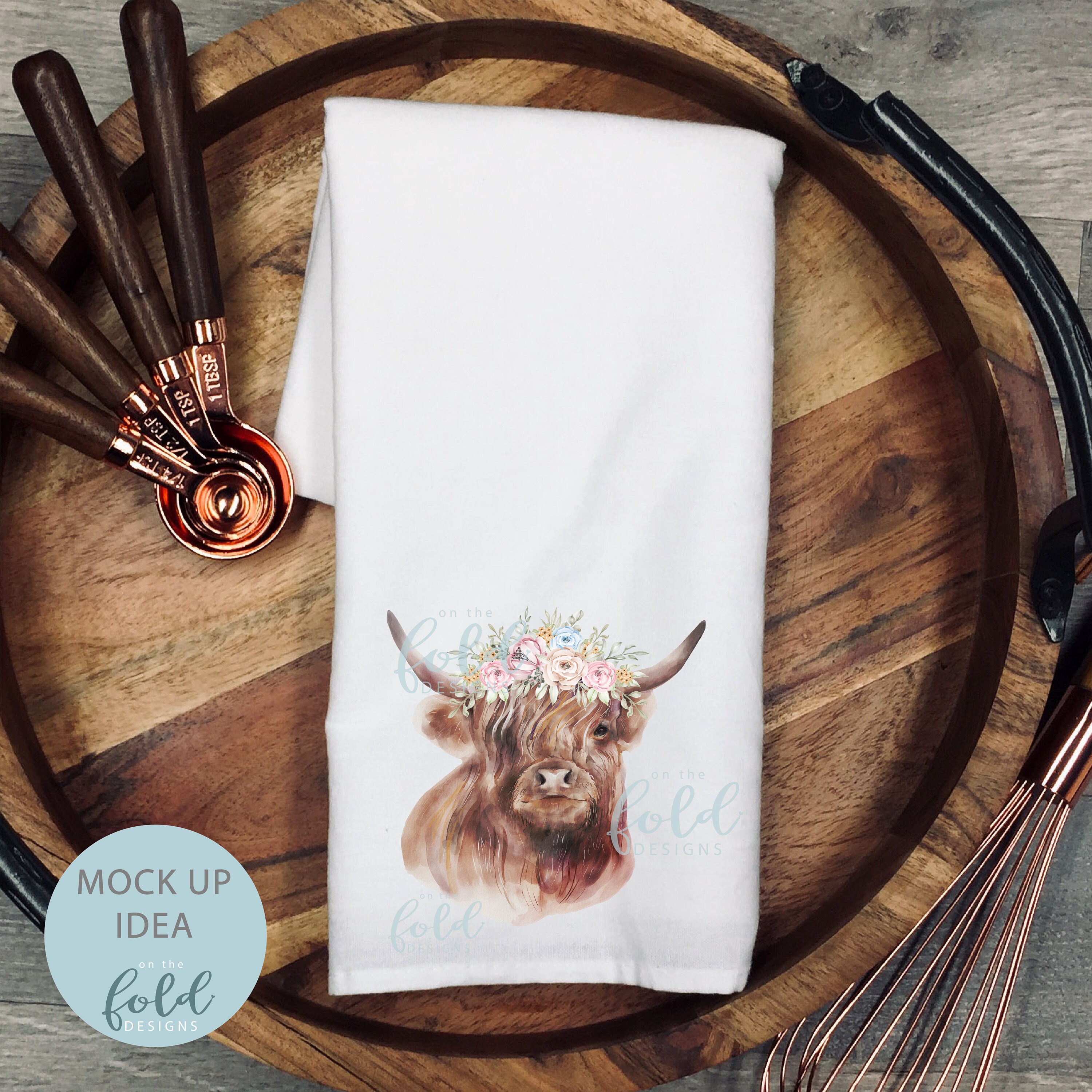 Highland Cow Floral Garland Headpiece Clipart Instant Download File ...