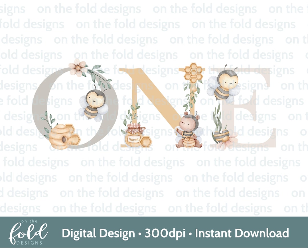 Bee First Birthday Clipart Png Transparent Background Honey Comb Bee ...