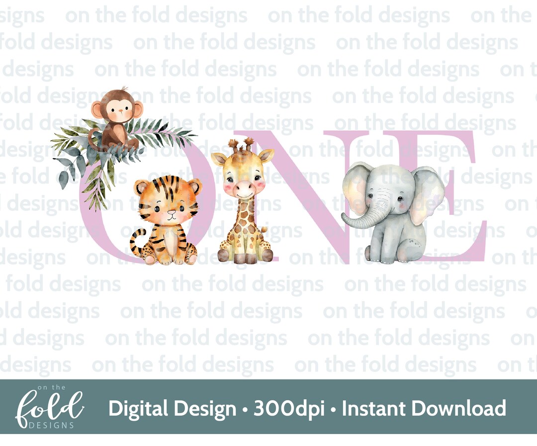 Safari Pink Clipart Jungle Animals PNG Transparent Clipart Instant ...