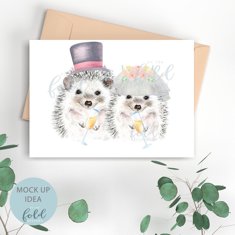 Hedgehogs, Wedding, Just Married, Clipart Instant Download Transparent ...