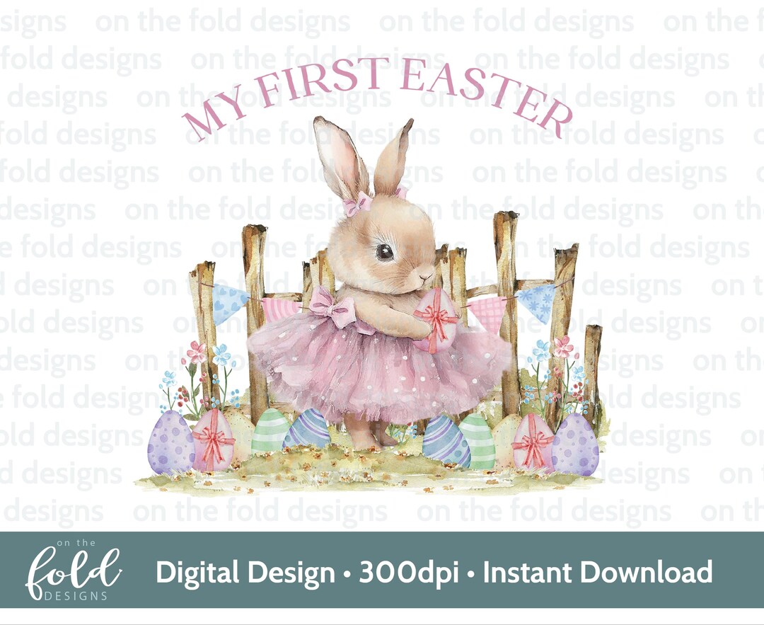 Pink Easter Bunny Clipart Ballerina Rabbit Watercolour PNG Sublimation ...