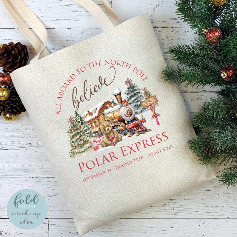 Polar Express Polar Express Teddy Clipart Sublimation Rafting Card ...