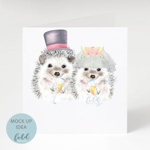 Hedgehogs Wedding Just Married Clipart Instant Download - Etsy