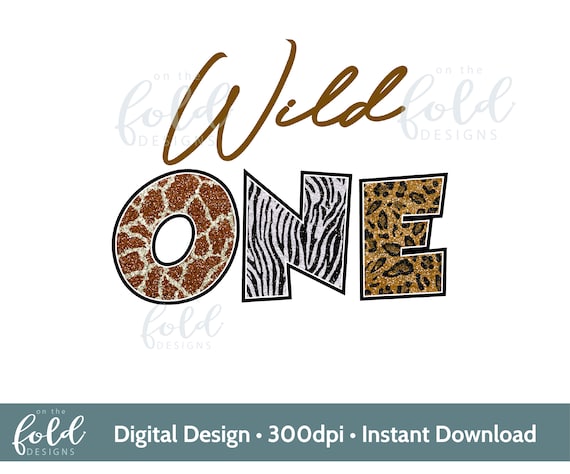 Zebra Print Number 1 Clipart