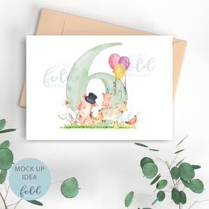 6th Birthday Farm Animal Clipart, Sublimation, Farmyard Fun, Birthday ...