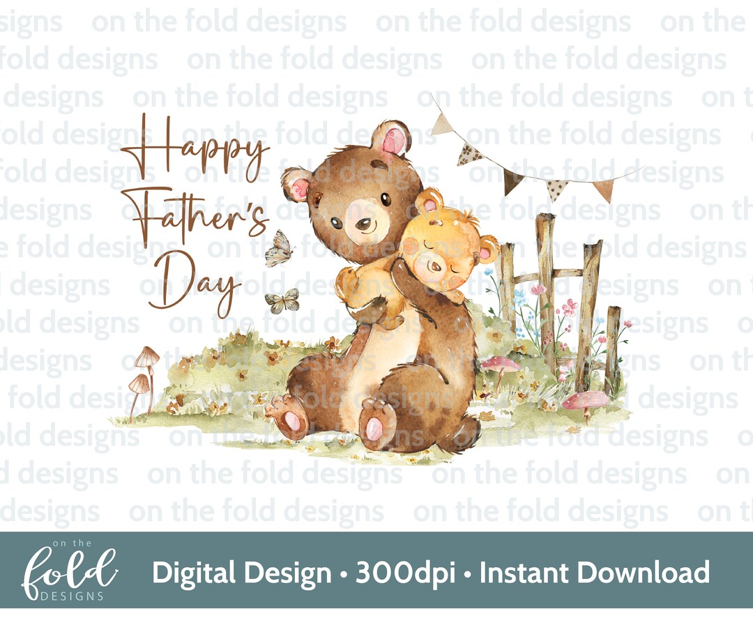 Father's Day, Daddy Bear, Clipart, Baby Bear, Cute Daddy, 1st Fathers ...