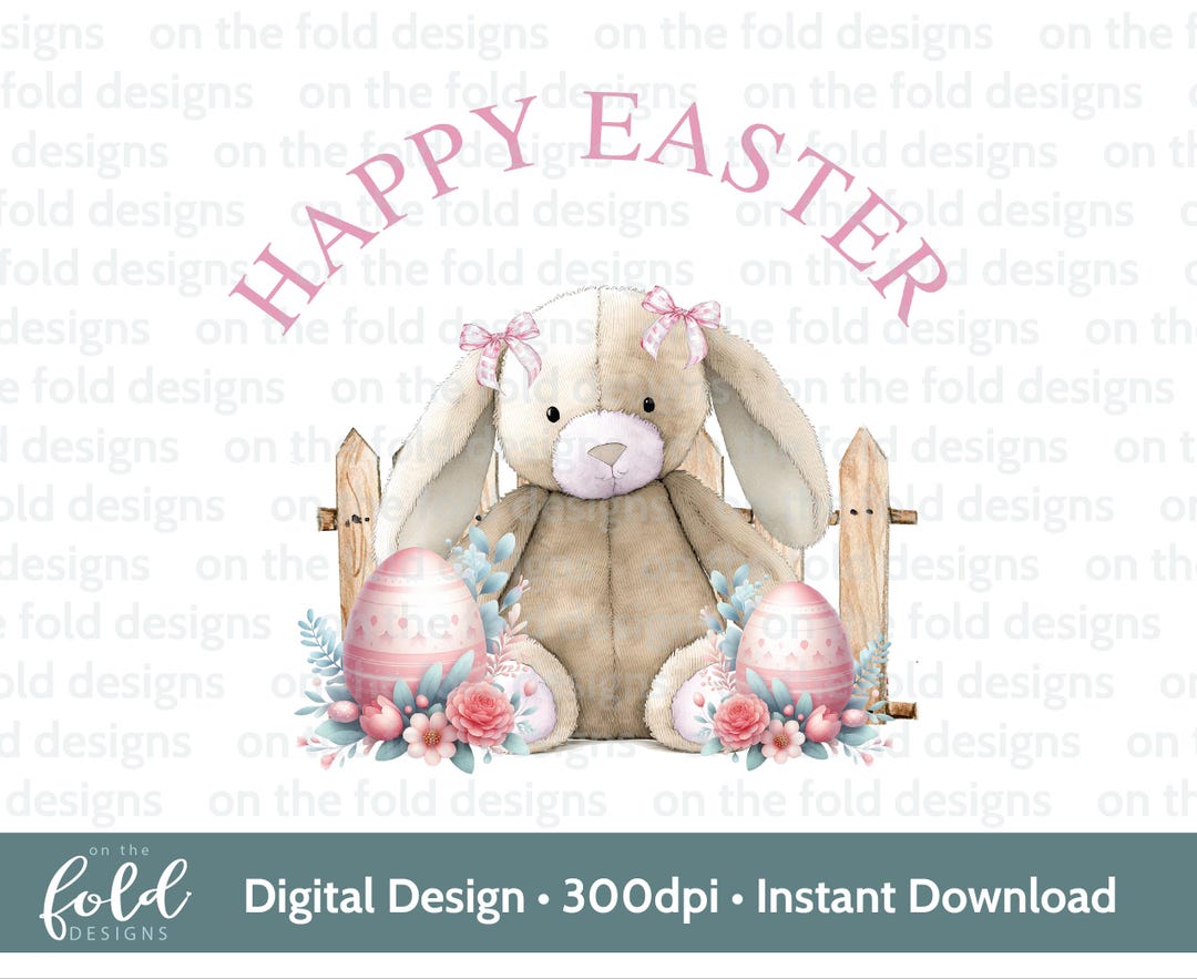 Easter Clipart Pink Bunny Rabbit Watercolour PNG Sublimation Tulips ...
