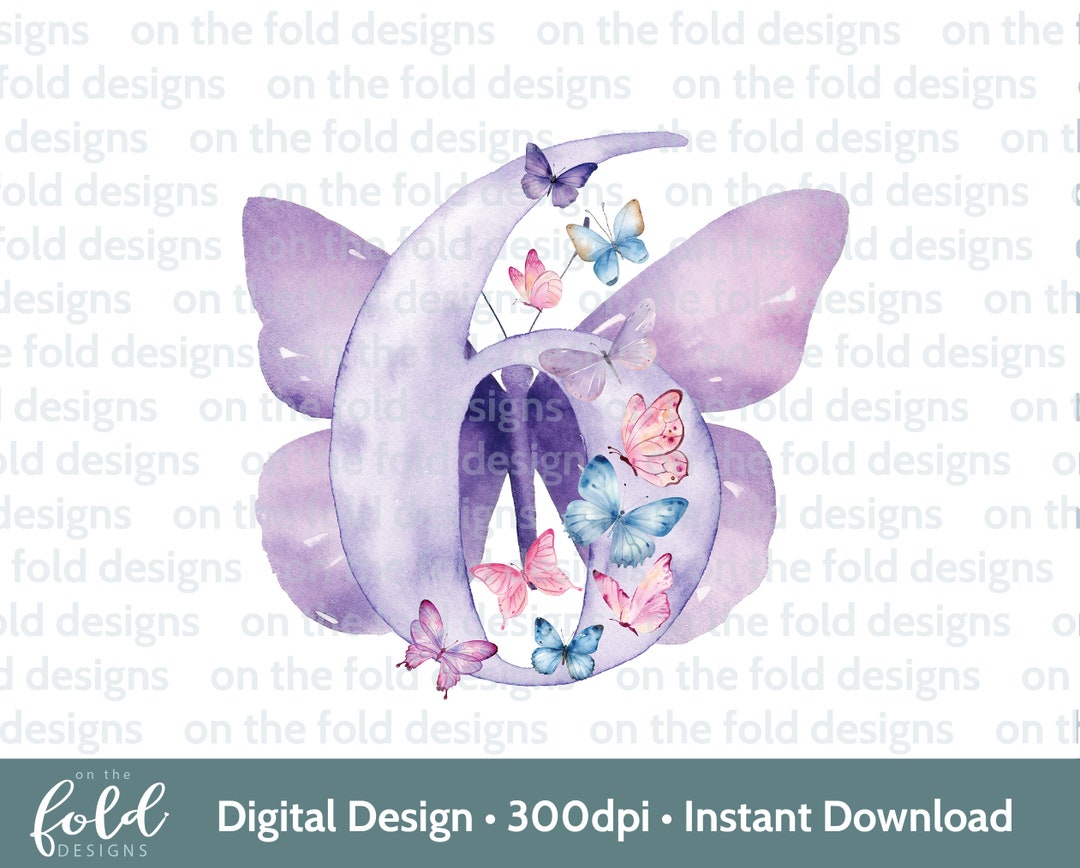 Butterfly Clipart 6th Birthday Number Six Lilac Purple Image PNG ...