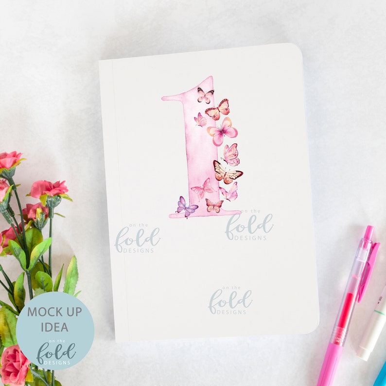 1st Birthday Butterfly Clipart, Number One Image, Png Instant Download ...