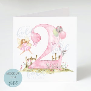 Fairy 2nd Birthday Clipart Magical Purple Number Two, Watercolor ...