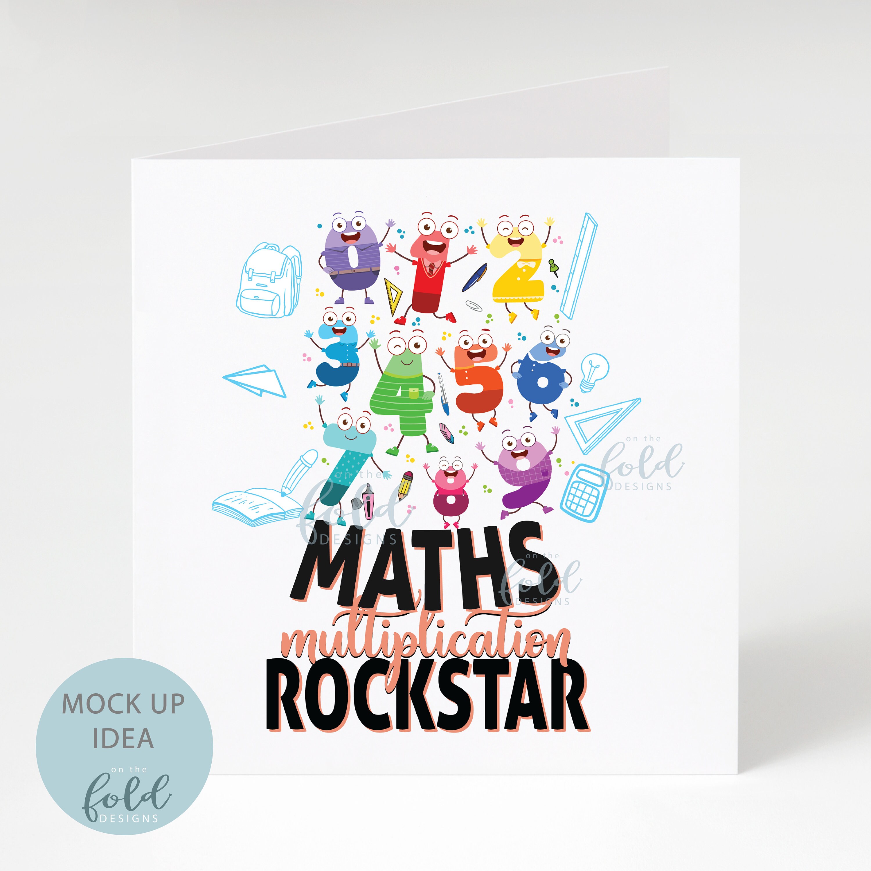 Multiplication Maths Rockstar Clipart Sublimation PNG Instant Digital ...