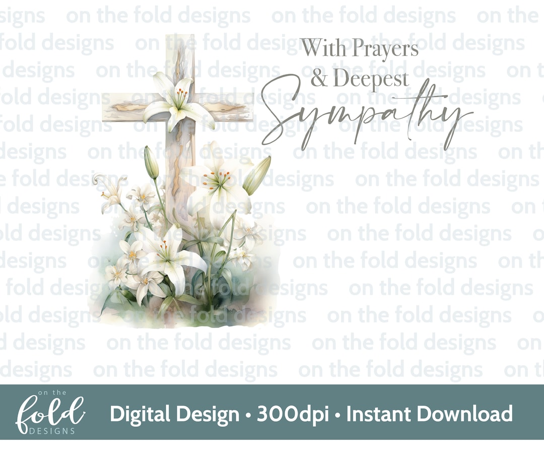 With Deepest Sympathy Clipart, Sincere Condolences, Png Clipart, on the ...