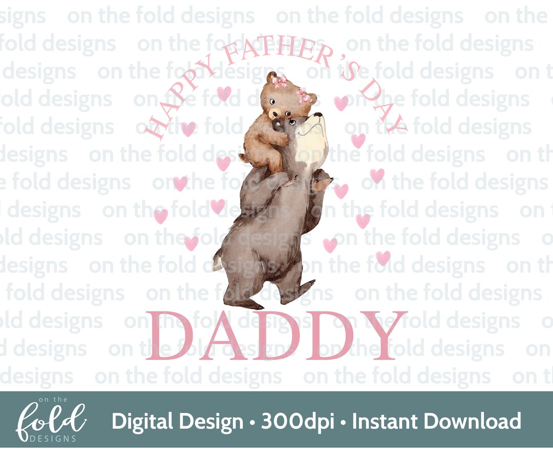Daddy and Baby Bear Clipart, Father's Day, Instant Download ...
