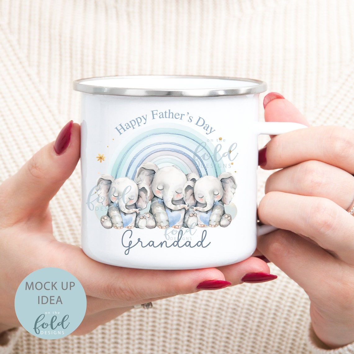 Fathers Day Grandad Clipart Elephant 1st Father's Day Blue Rainbow ...