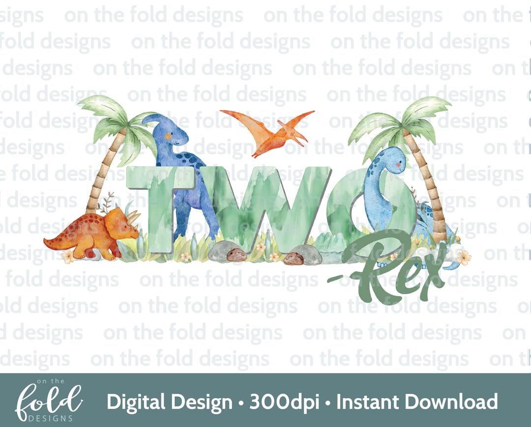 Dinosaur Number Two, 2nd Birthday, Dino PNG, Clipart Design Transparent ...