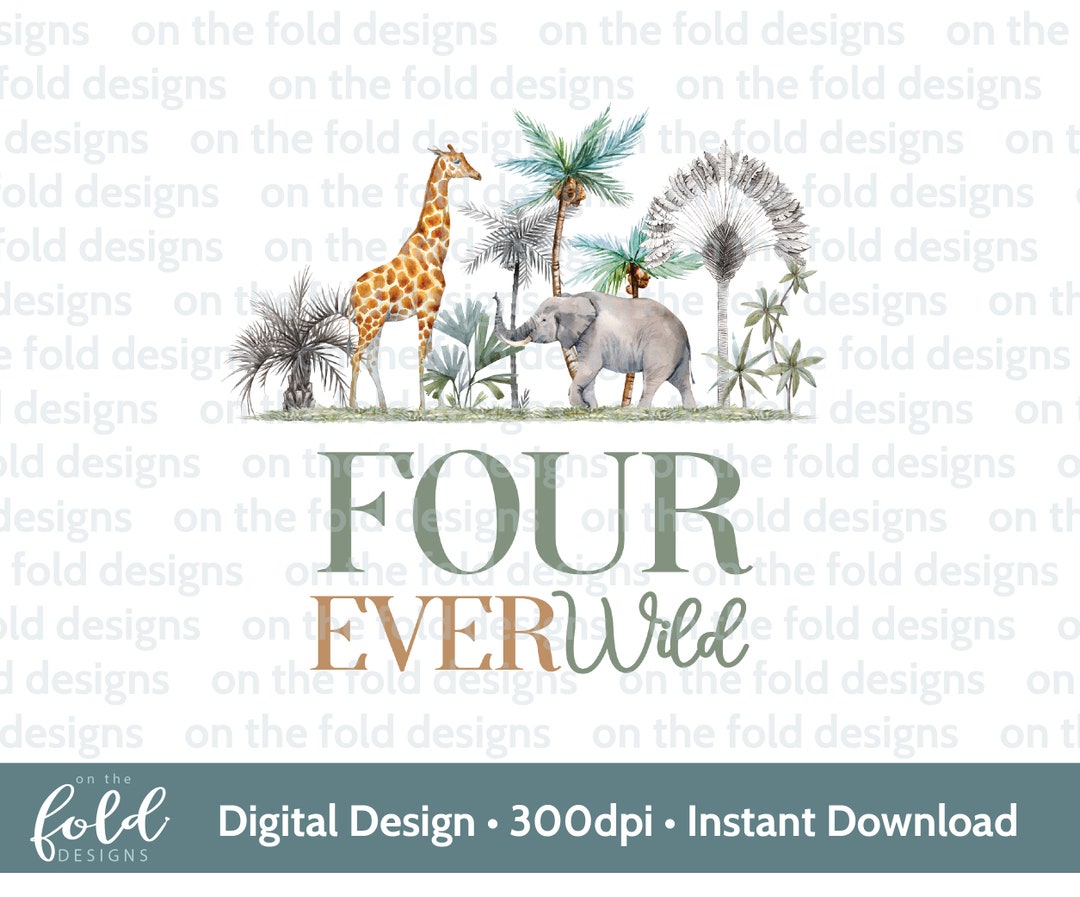 FOUR EVER Wild Safari Animal Png Transparent Clipart Instant Download ...