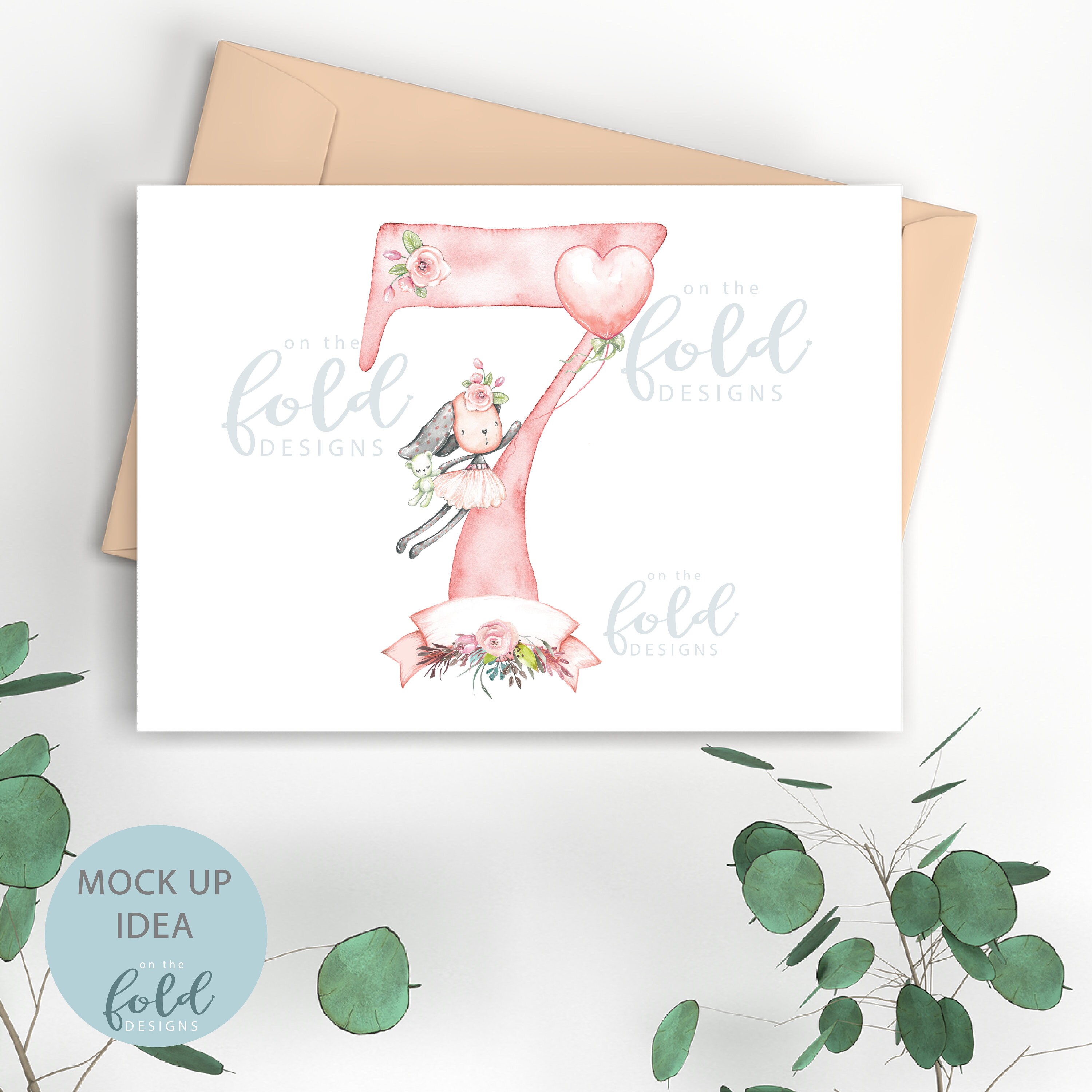 7th Bunny Balloon Clipart, Sublimation, Cute Rabbit, Fun, Birthday ...