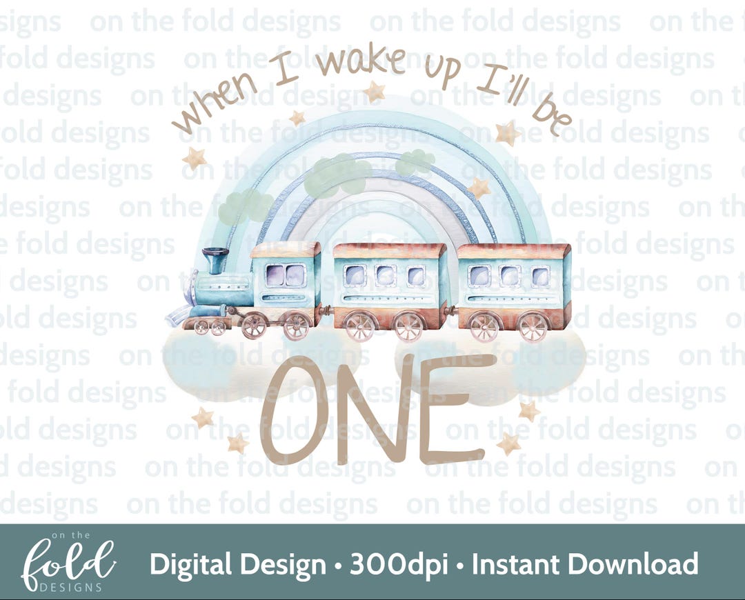 Train 1st Birthday Rainbow Clipart, Sublimation PNG., Water Slide ...