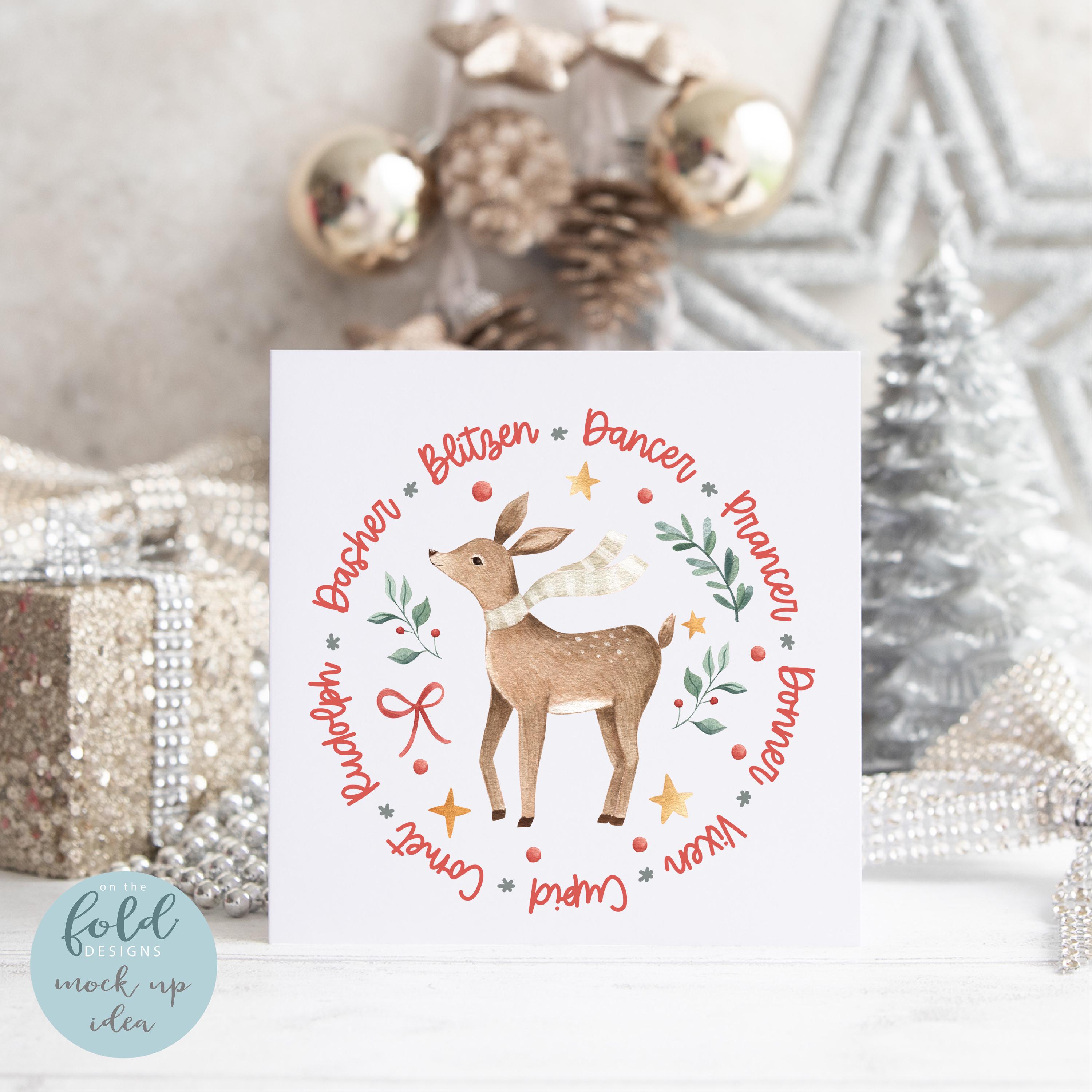 Reindeer Christmas Clipart PNG Instant Digital Download Sublimation ...