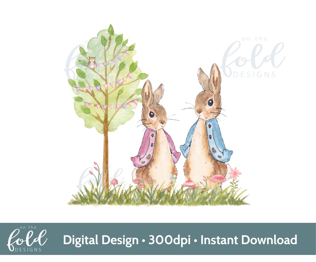 Peter Rabbit, Flopsy Bunny, Garden Scene, Clipart, Transparent PNG ...