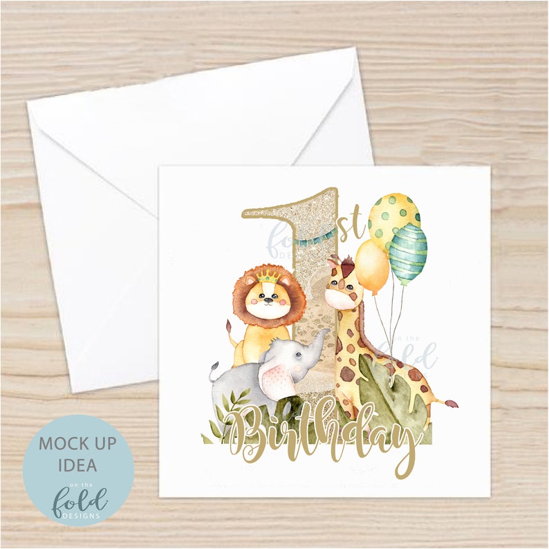 Safari 1st Birthday Number One Png With Animal Leaf and - Etsy