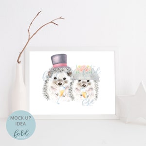 Hedgehogs Wedding Just Married Clipart Instant Download - Etsy