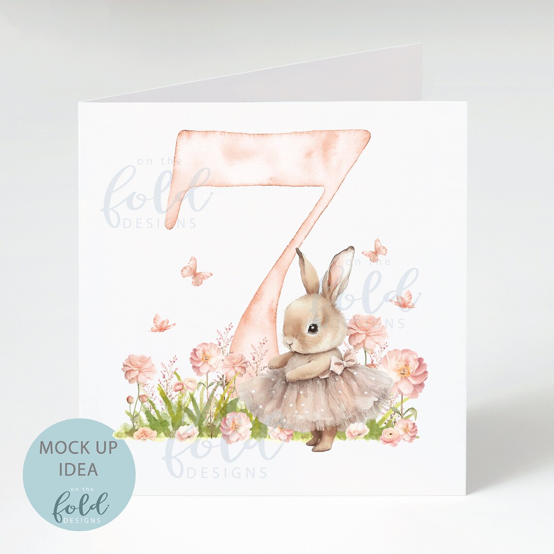 7th Birthday Bunny Ballerina One Clipart Seven PNG Instant Download for ...