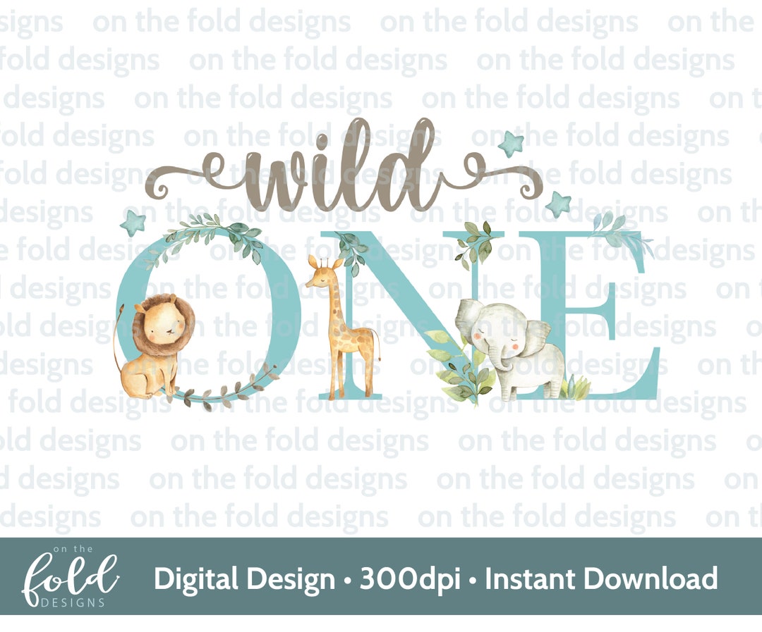 Wild One Safari Clipart, Jungle Animals, Png, Transparent Clipart ...