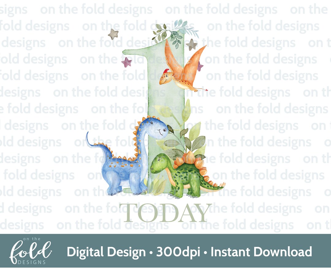 Number One, Dinosaur, Happy 1st Birthday, One Png Clipart Design ...