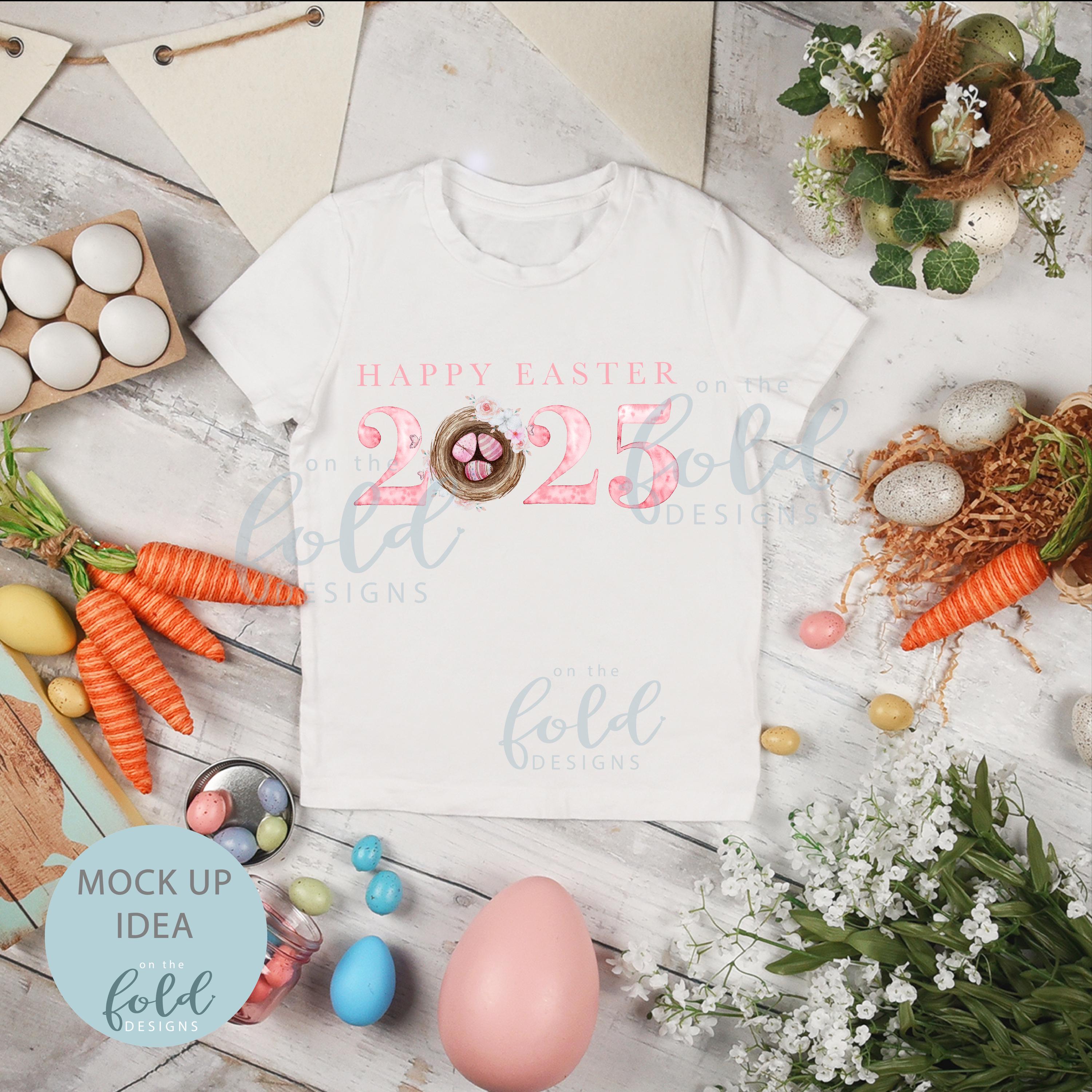 Happy Easter 2025 Clipart Pink Patel Colour PNG Instant Digital ...