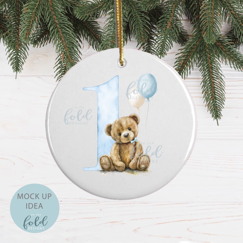 Teddy Bear, Number 1, Balloons, 1st Birthday, Clipart, Sublimation PNG ...