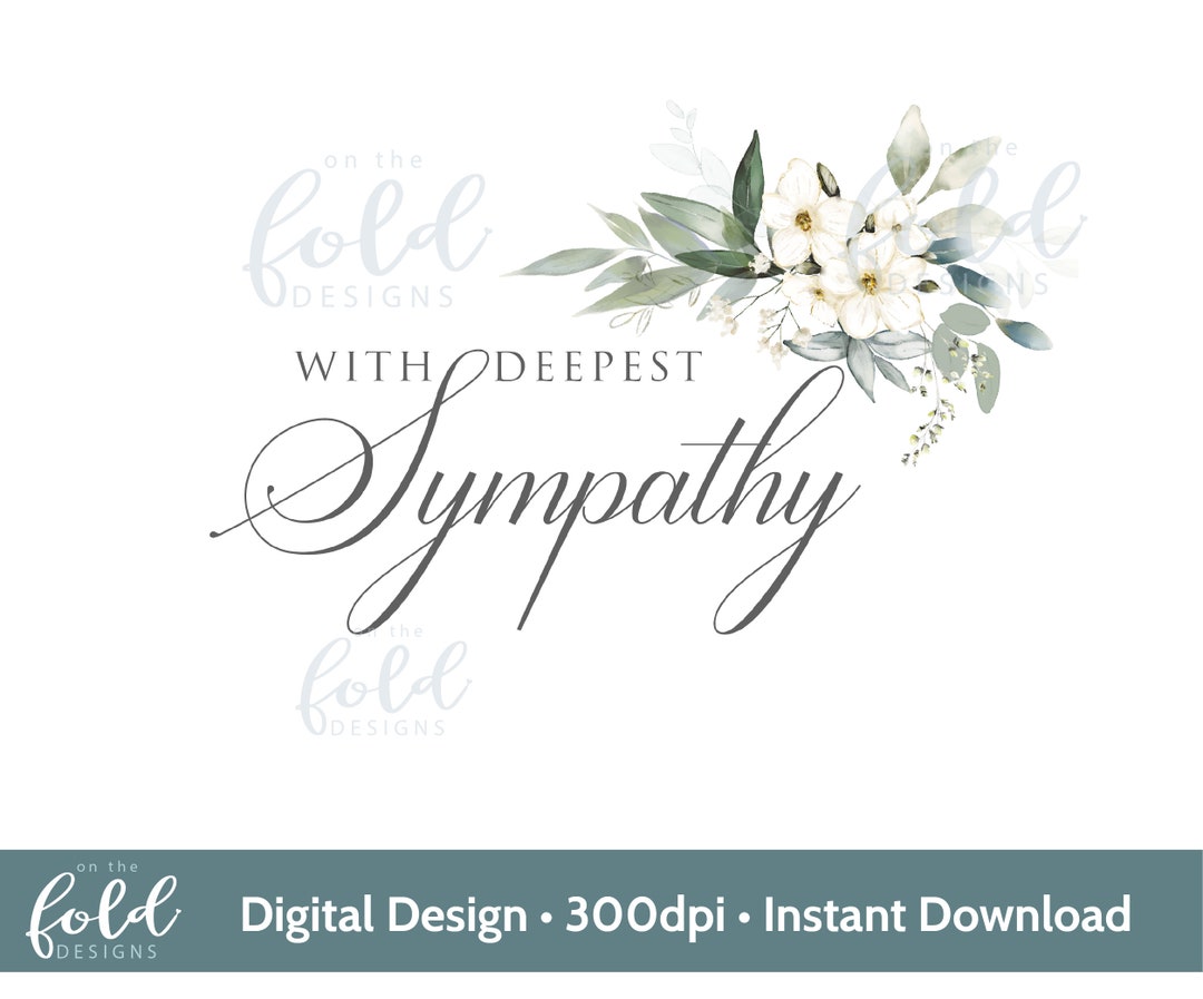 With Deepest Sympathy Clipart, Sincere Condolences, Png Clipart, Design ...