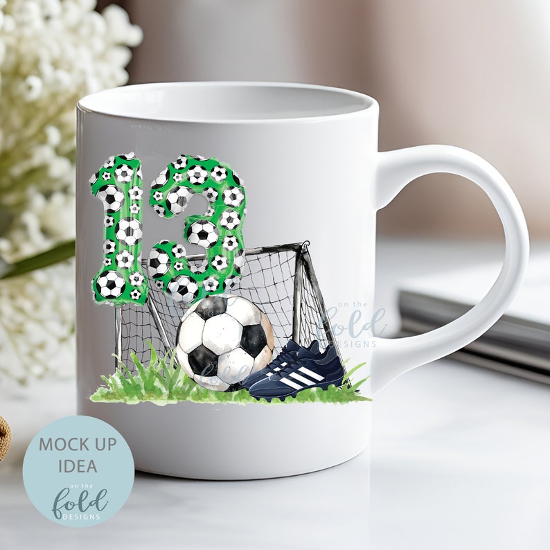 Football 13th Birthday Clipart Soccer Boy Tshirt Tennager Card Print ...