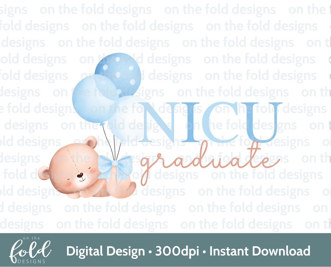 NICU Graduate Clipart, Baby Boy PNG, New Arrival, Premmie, Premature ...