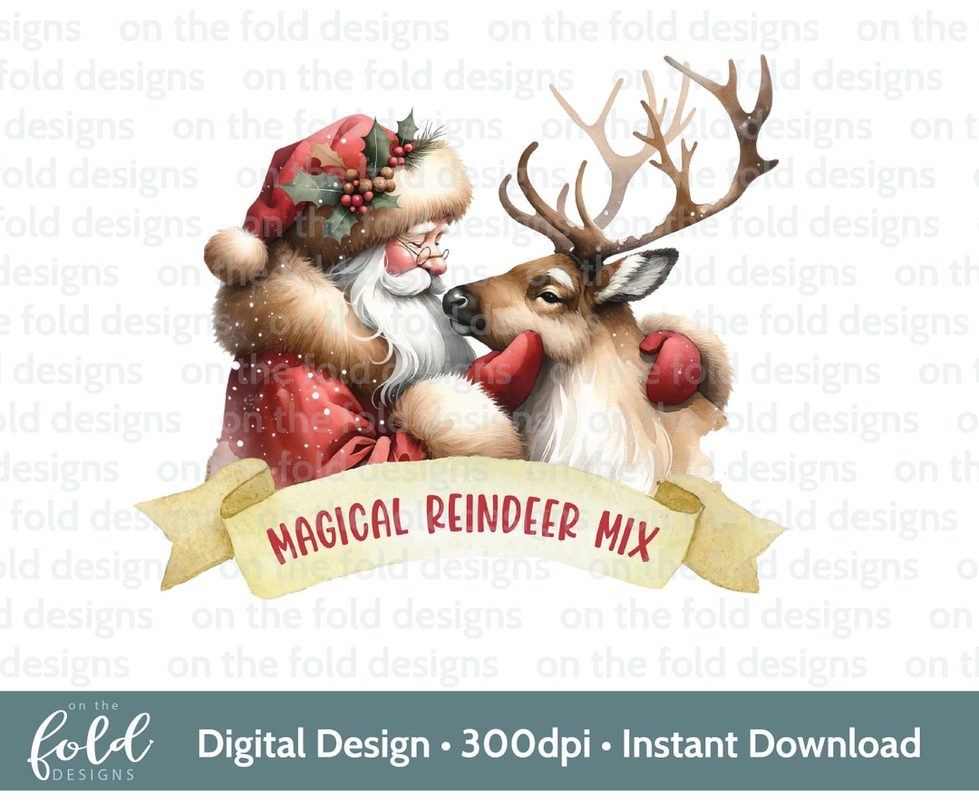 Reindeer Food Clipart, Magical Mix, Xmas Eve Box, PNG Digital, Snow ...