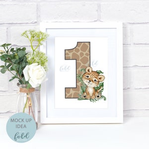 1st Birthday Number One Clipart, Safari Animal, Png, Transparent ...