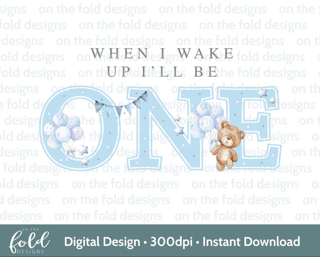 Teddy Bear Number 1 Clipart Balloons 1st Birthday, Clipart, Sublimation ...