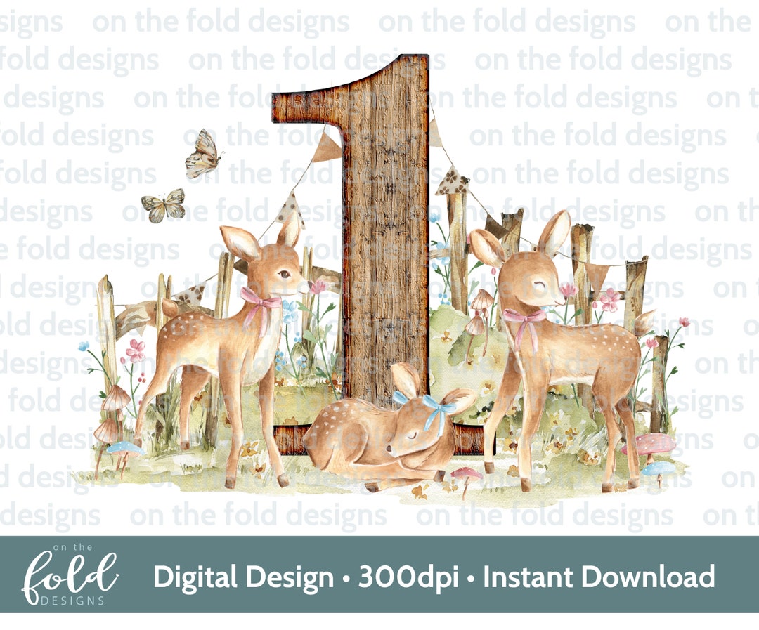 First Birthday Woodland Animal Png Clipart Transparent, 1st Birthday ...