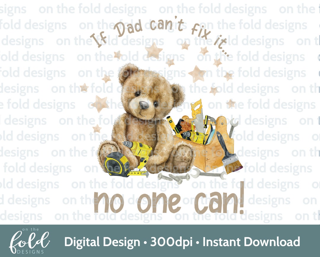 If Dad Can't Fix It Father's Day Elephant Clipart Daddy Dad Diy Tools ...