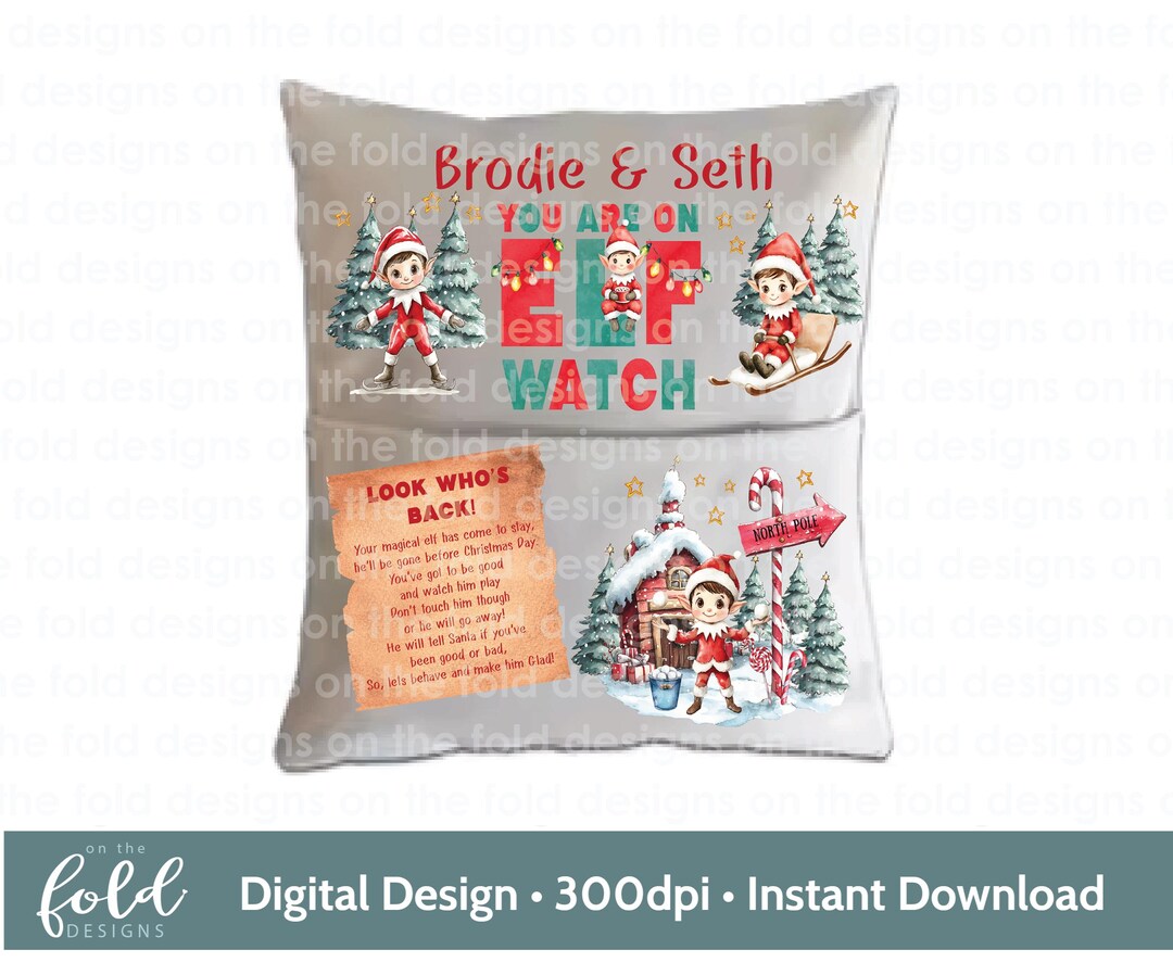 Christmas Elf Clipart Elf Watch Elf Cushion Elf Cam Book Cushion Cover ...