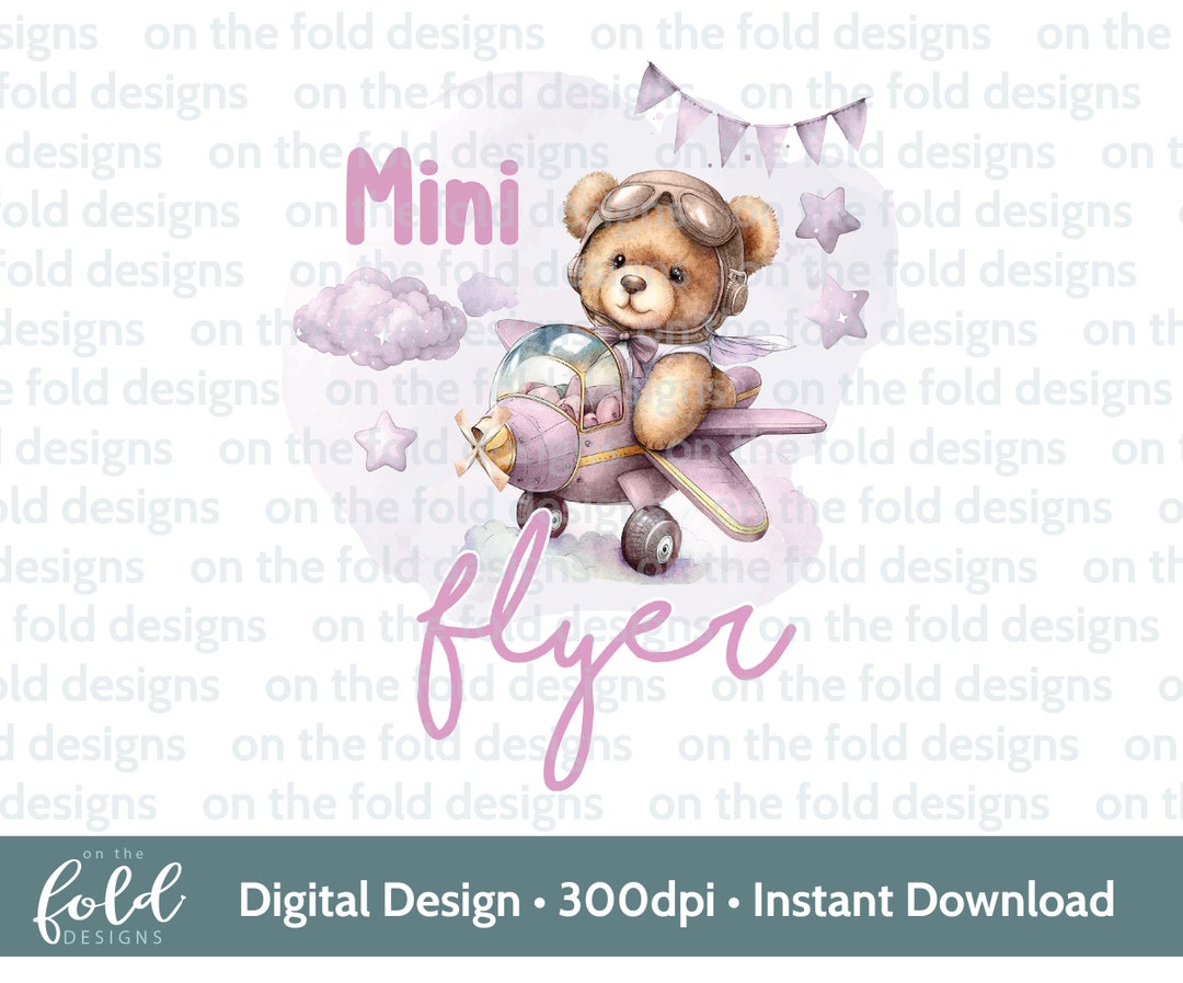 Mini Flyer Holiday 1st Vacay Beach Aeroplane Holiday Watercolour PNG ...