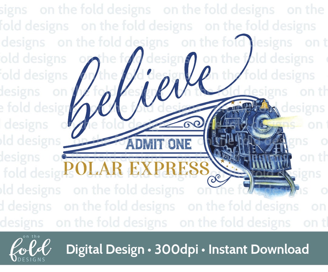 Polar Express Clipart, 2024 Christmas Train, Blue Train, Xmas Holiday ...