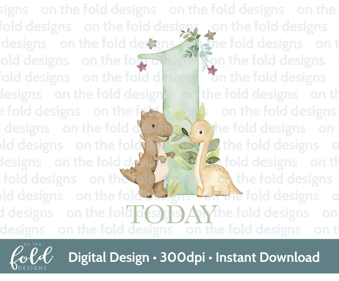 Number One, Dinosaur, Happy 1st Birthday, One Png Clipart Design ...