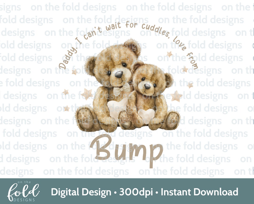Daddy to Be 1st Father's Day Love the Bump Clipart Daddy + Baby Neutral ...