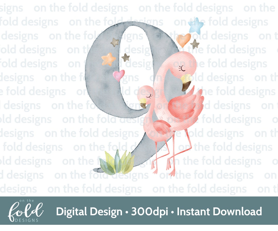 Flamingo, 9th Birthday, Ninth, Clipart, Png, Instant Download ...