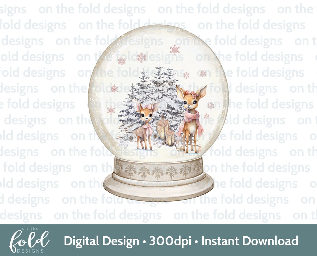 Baby Deer Christmas Clipart, Cute Woodland Xmas PNG, Digital Design ...