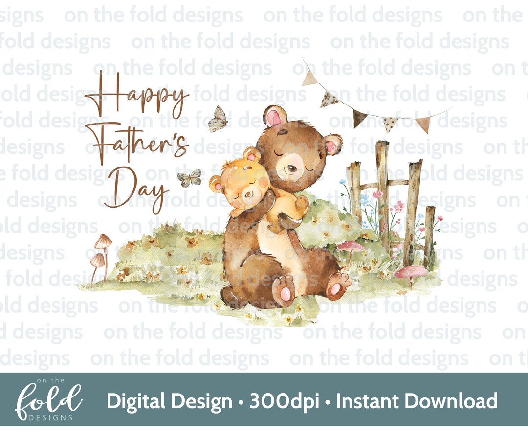 Father's Day, Daddy Bear, Clipart, Baby Bear, Cute Daddy, 1st Fathers ...