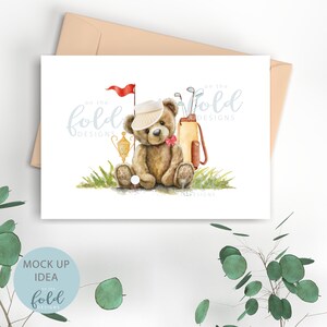 Teddy Golf Clipart, Hole in One, Golf Club, Golf Course, Sublimation ...